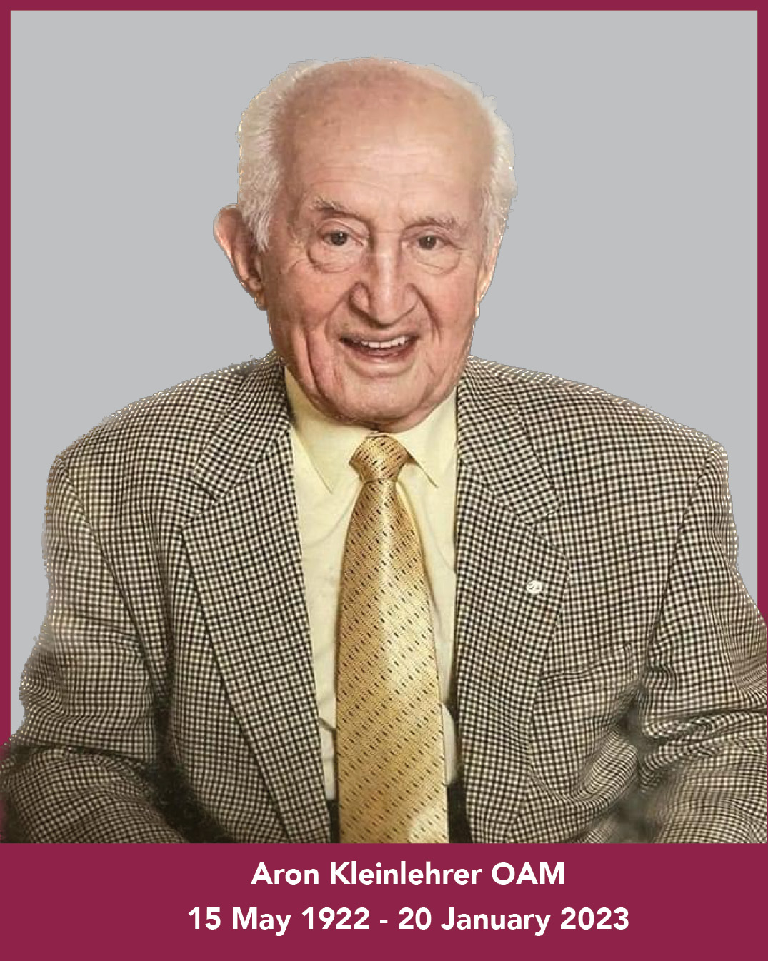 A tribute to Mr Aron Kleinlehrer OAM | Emanuel School